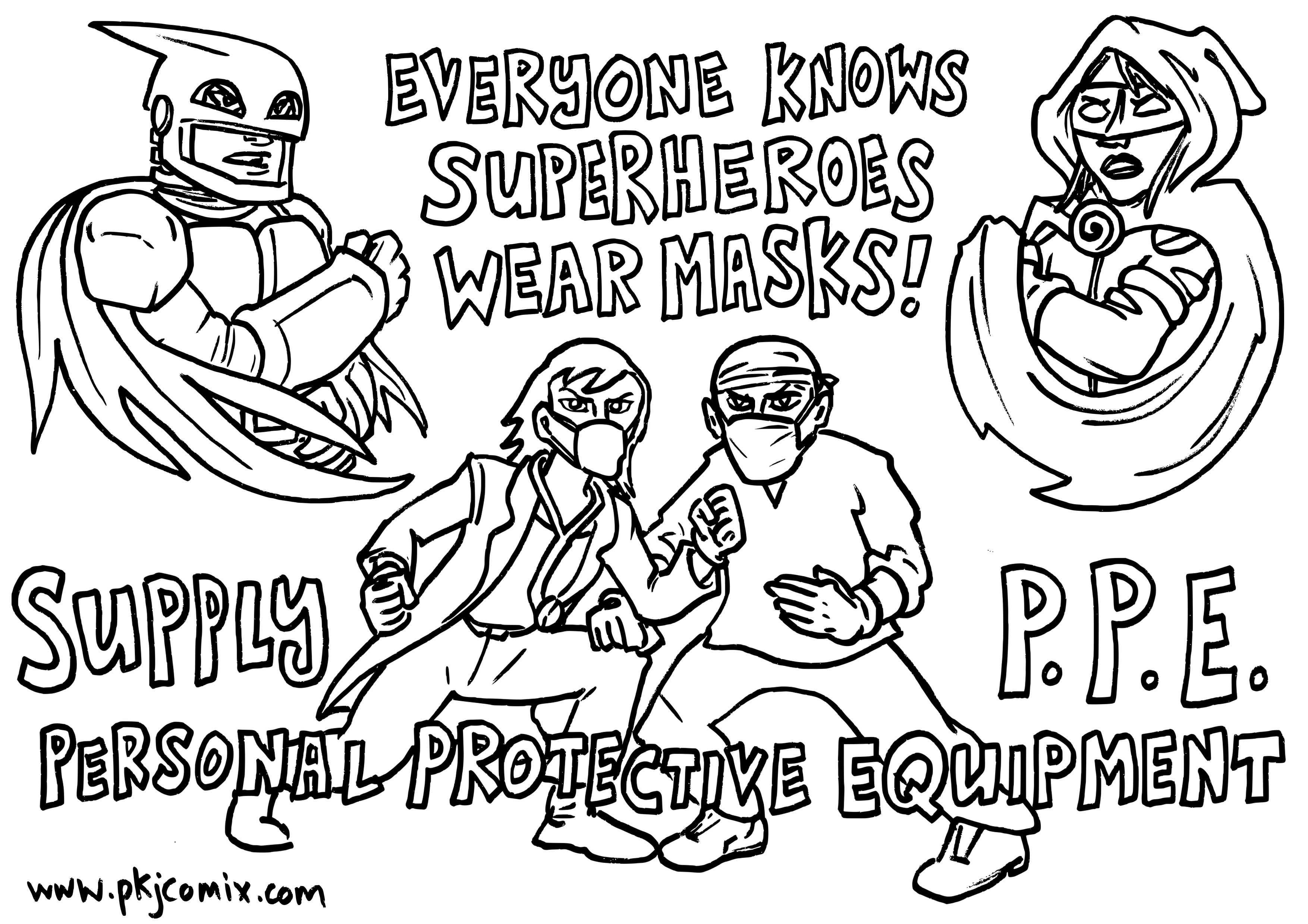 PPE Posters – Support the NHS | PKJ COMIX
